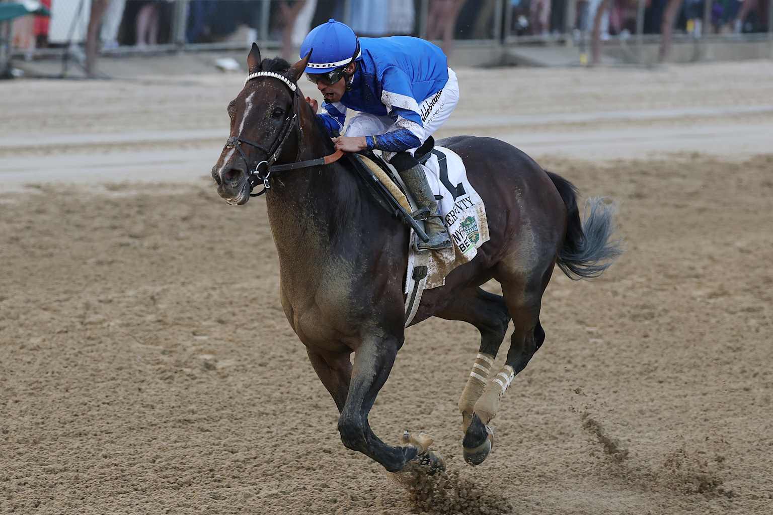 Sovereignty wins Belmont Stakes in rematch with Journalism